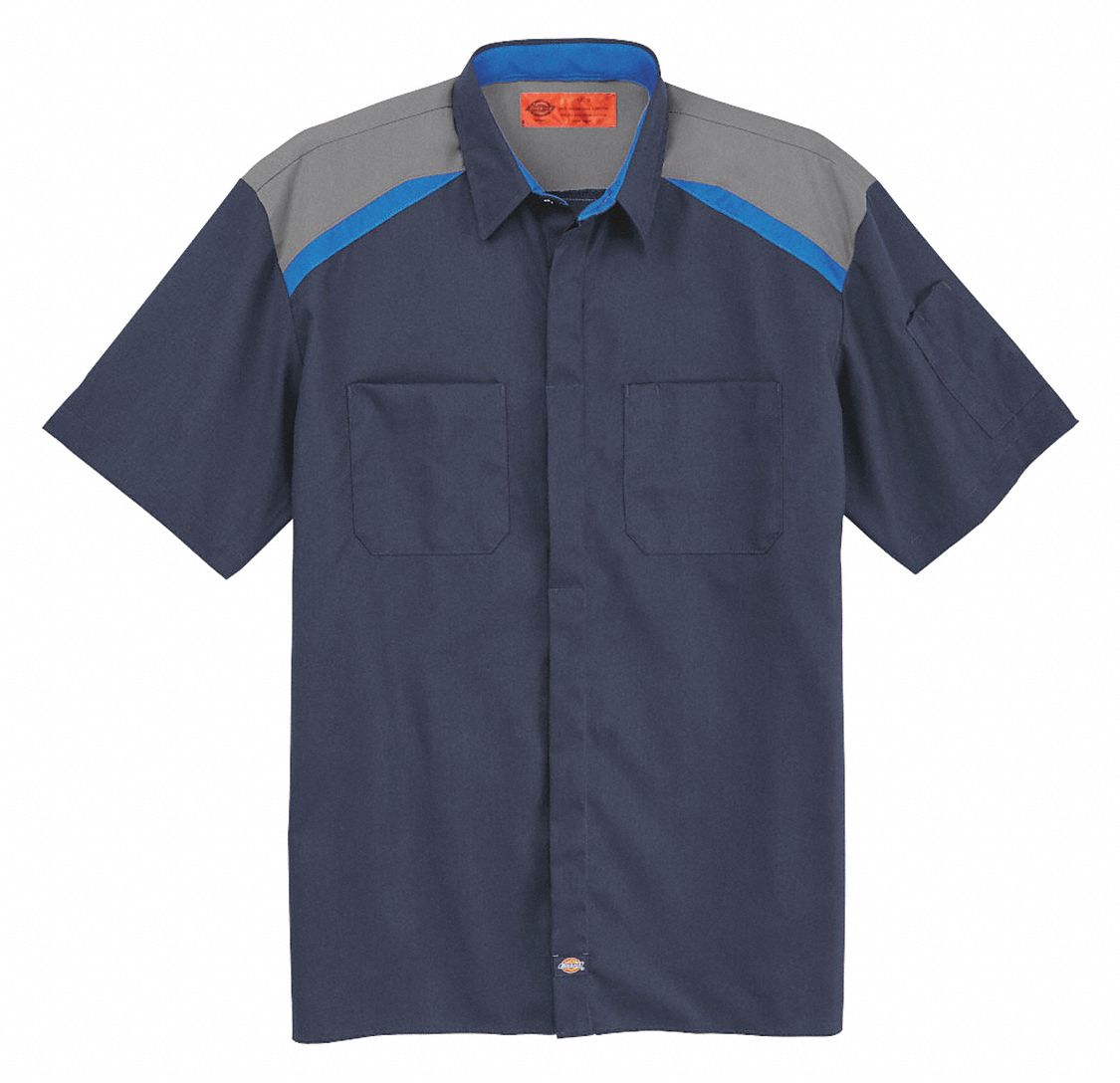Dickies Short Sleeve Shirt Mens 2xl Dark Navy 479x24s607dn Rg 2xl Grainger