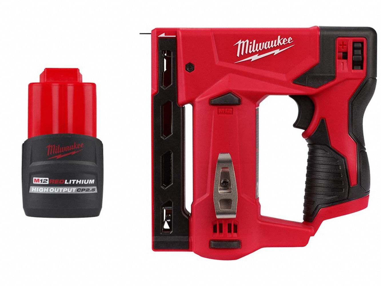 Battery and Crown Stapler,12V DC - Grainger