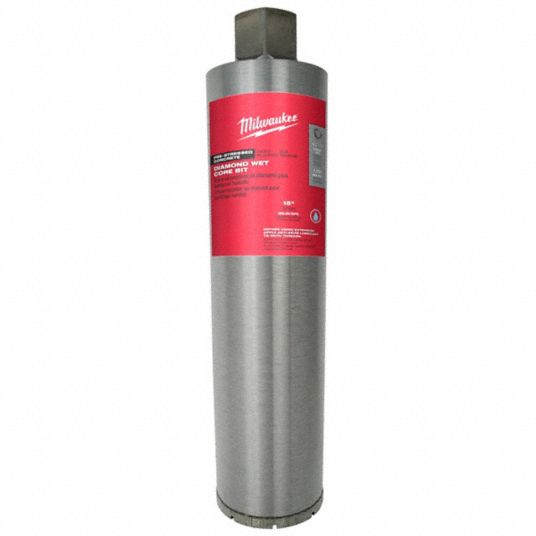 MILWAUKEE, 3 in Core Dia, 15 in Max Drilling Dp, Coring Bit - 45KN46|48 ...