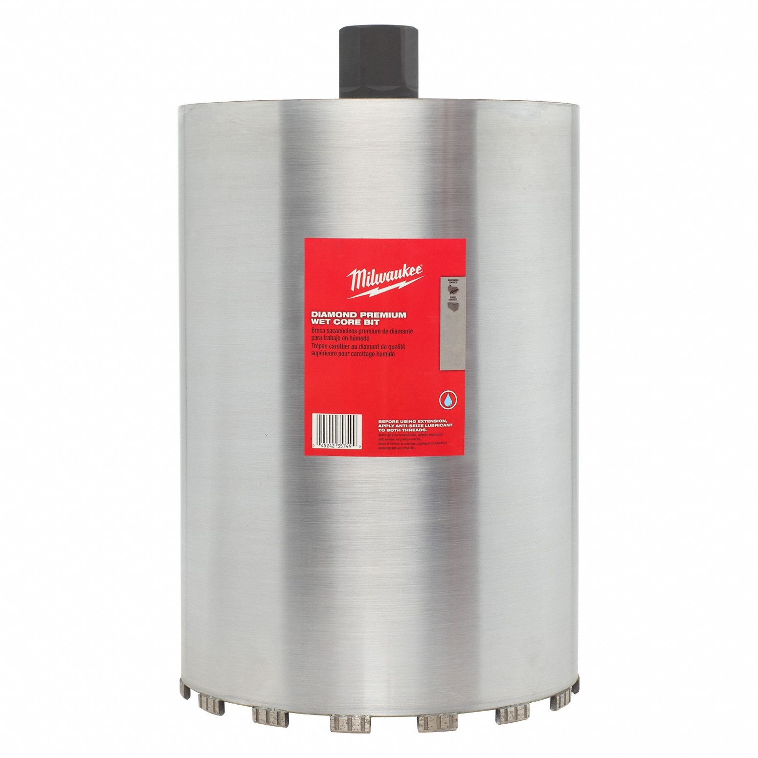 MILWAUKEE, 9 in Core Dia, 15 in Max Drilling Dp, Core Bit - 807VL1|48 ...