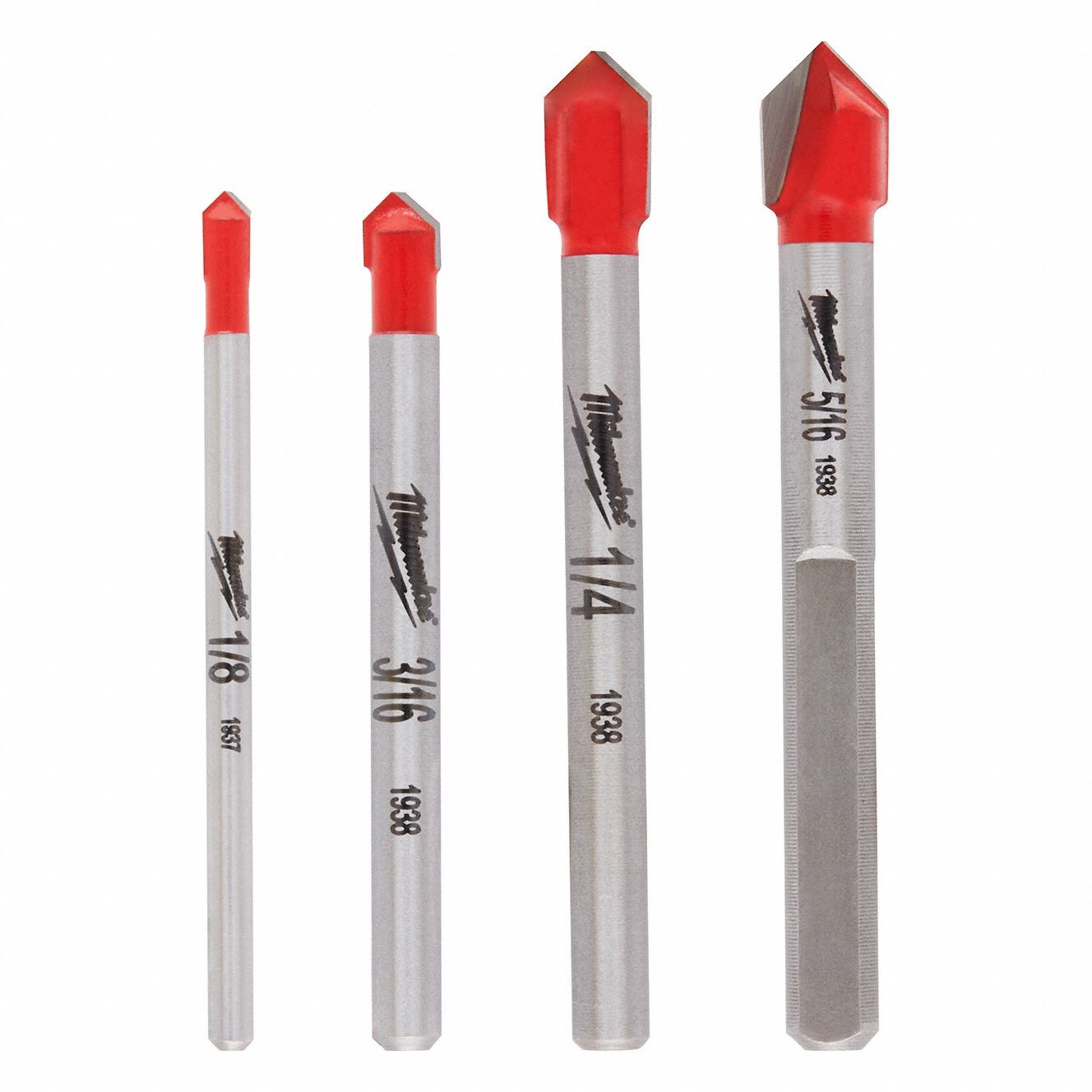 4pc. Glass and Tile Bit Set - Grainger