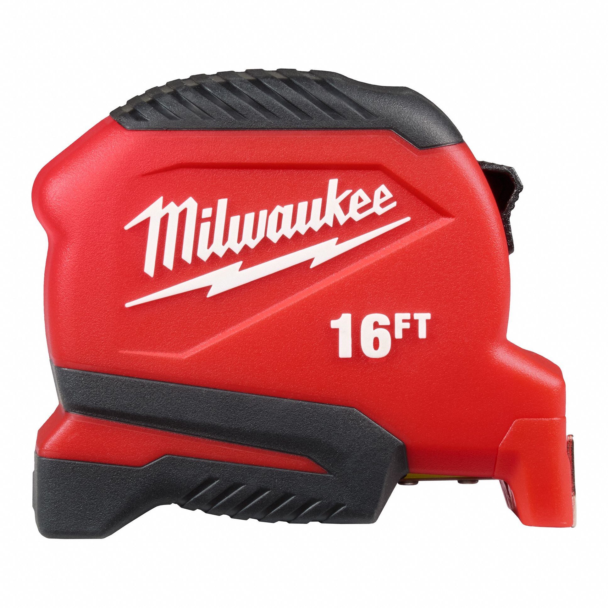 MILWAUKEE, Inch, Nonmagnetic Single Hook Tip, Compact Tape Measure ...
