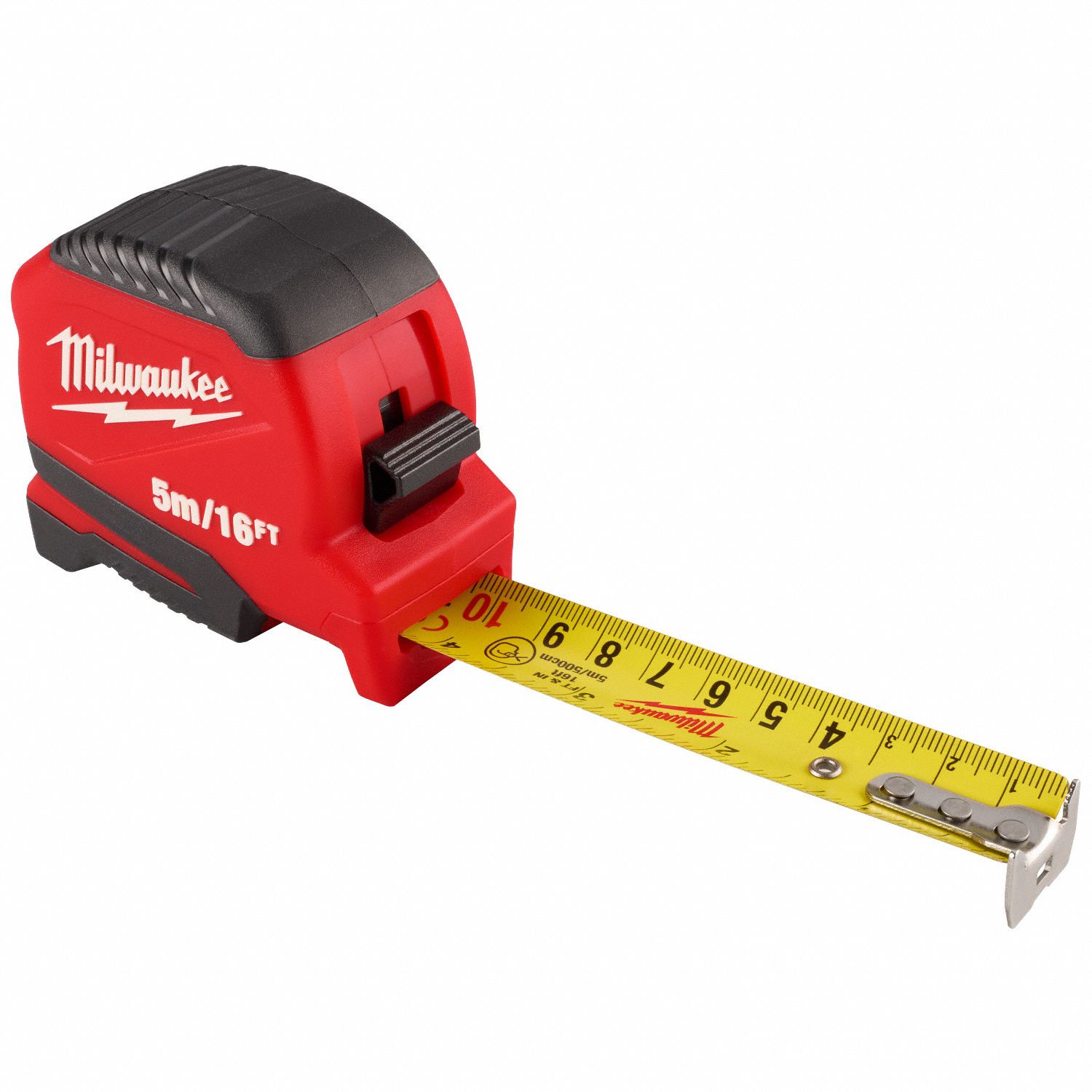 MILWAUKEE, Inch/Metric, Nonmagnetic Single Hook Tip, Compact Tape ...