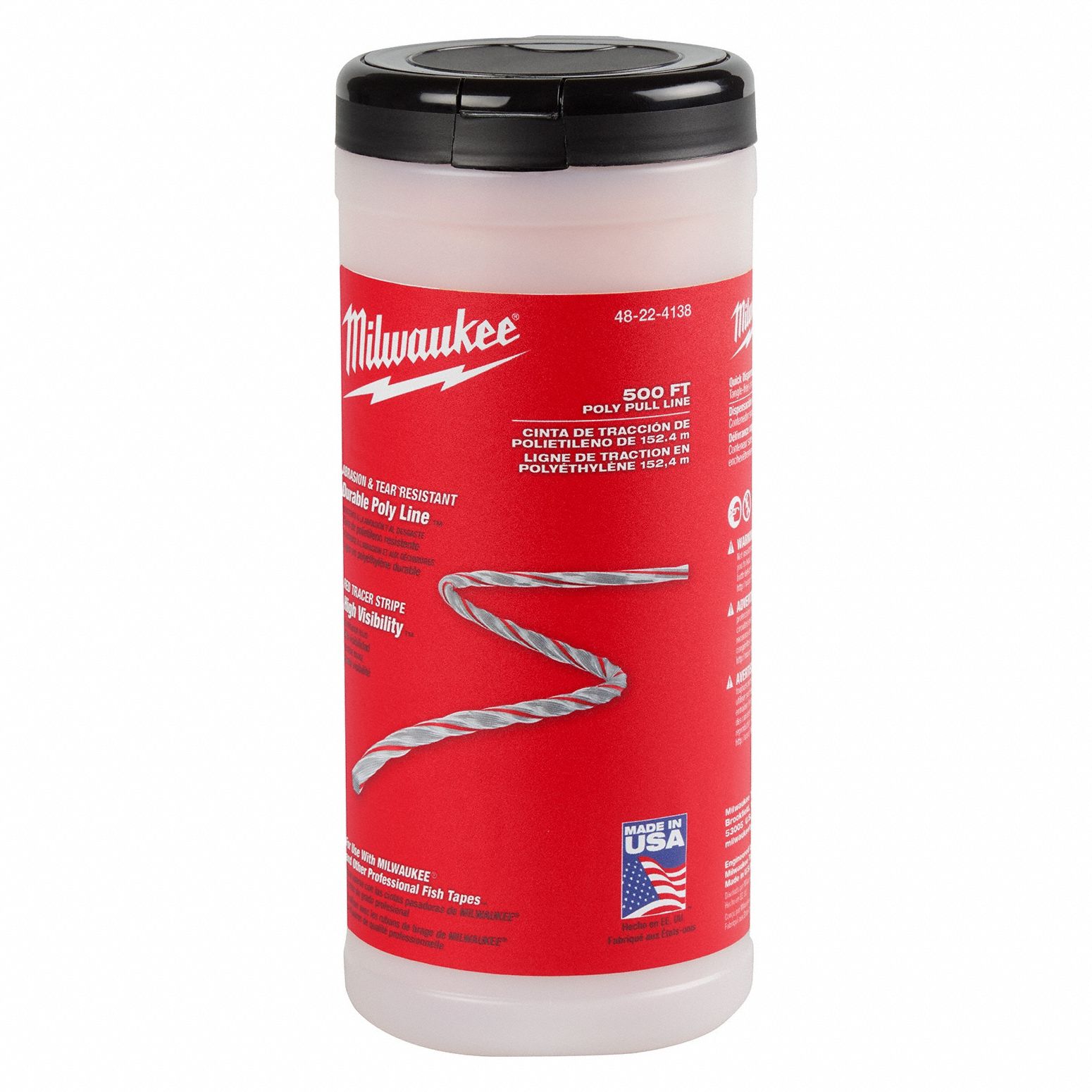 MILWAUKEE, For 1/2 in_4 in Conduit, For EMT/IMC/Rigid Types, Pull Line ...