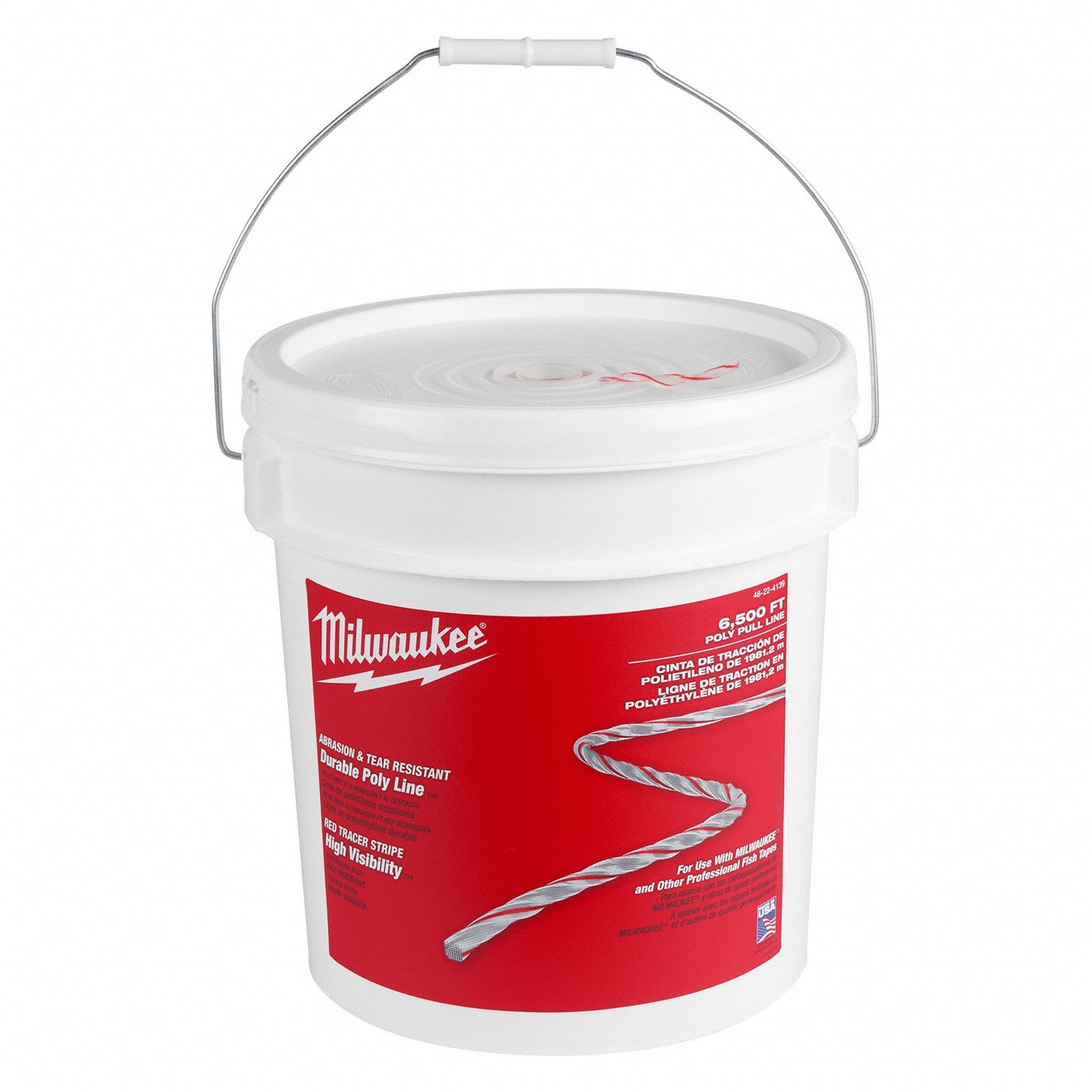 MILWAUKEE, For 1/2 in_4 in Conduit, For EMT/IMC/Rigid Types, Pull Line ...