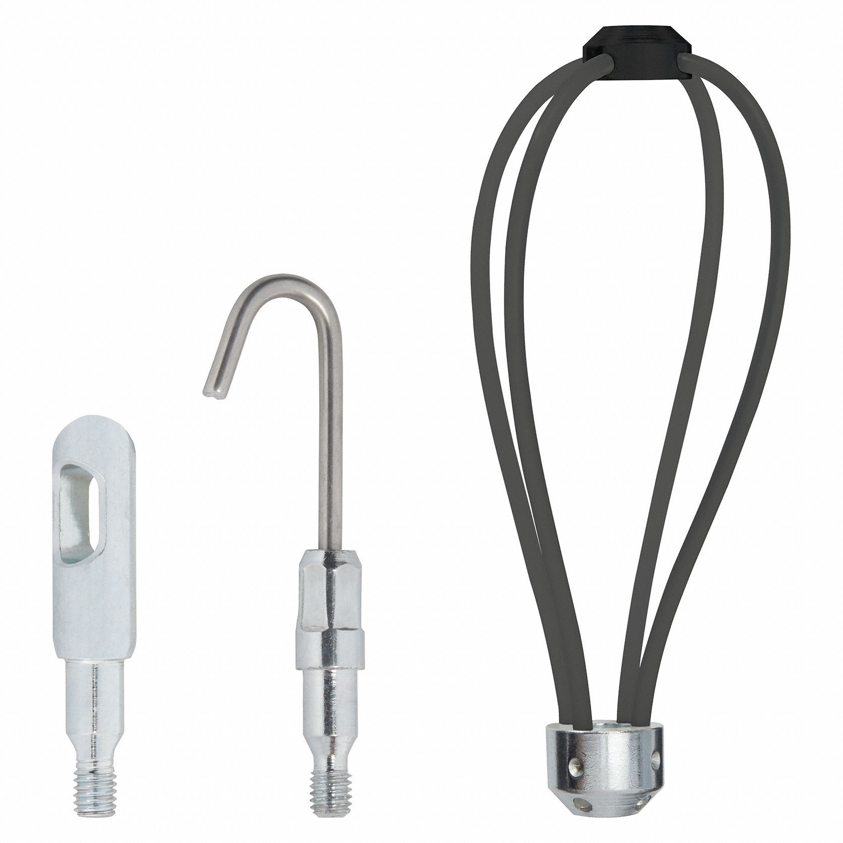 MILWAUKEE, Bullet Nose/Hook/Whisk Tips, 4.6 in, Fish Stick Accessory ...