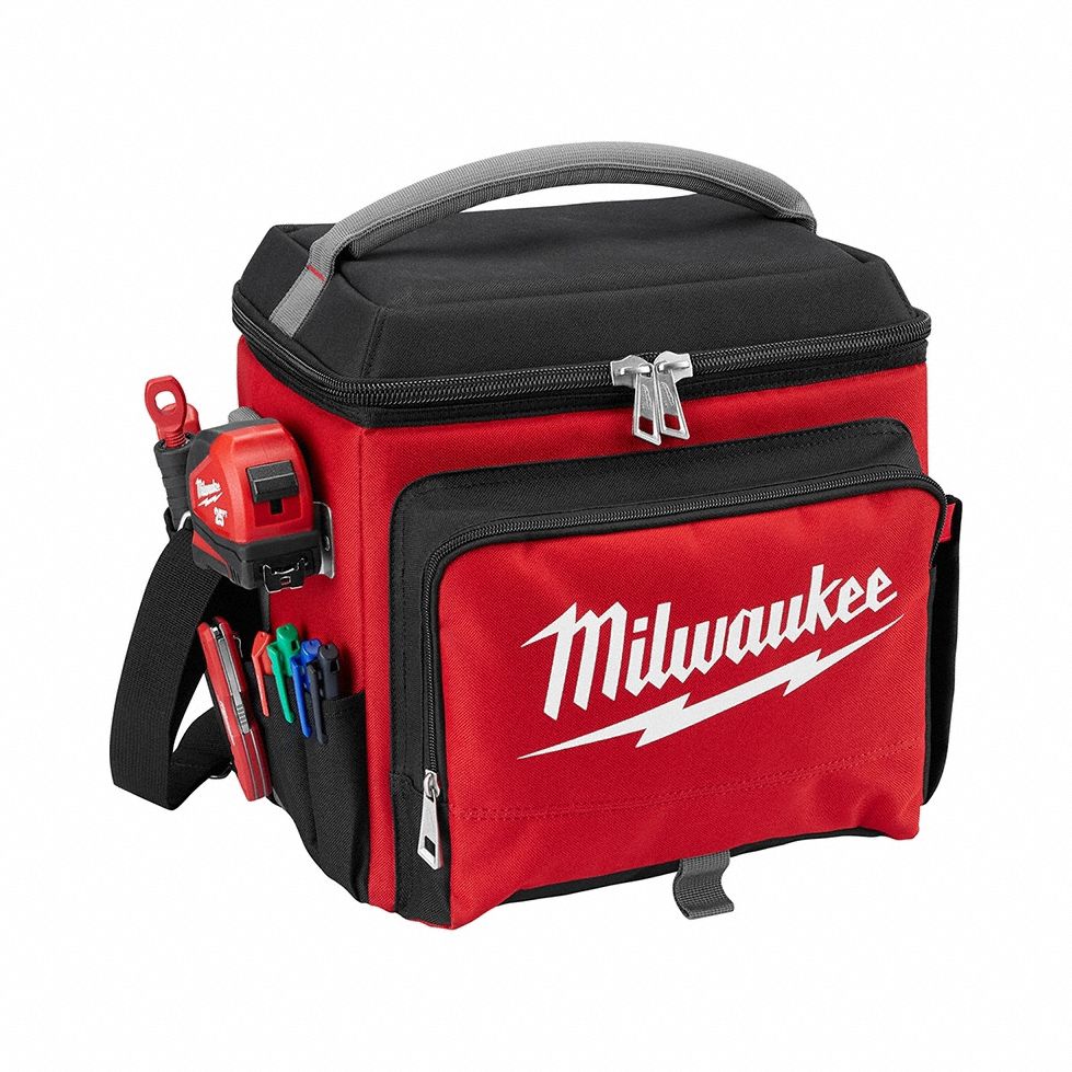 MILWAUKEE, Lunch Box Bag, Red, Soft-Sided Cooler - 444N83|48-22-8250 ...