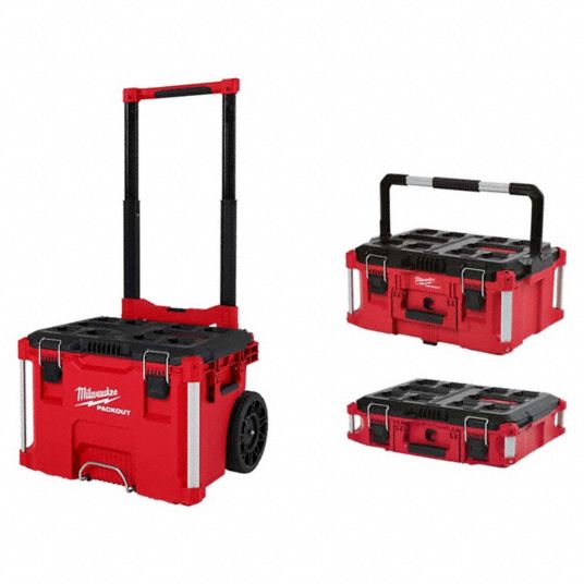MILWAUKEE PACKOUT, 250 lb Load Capacity - Max, Tool Box Set - 413XR1|48 ...