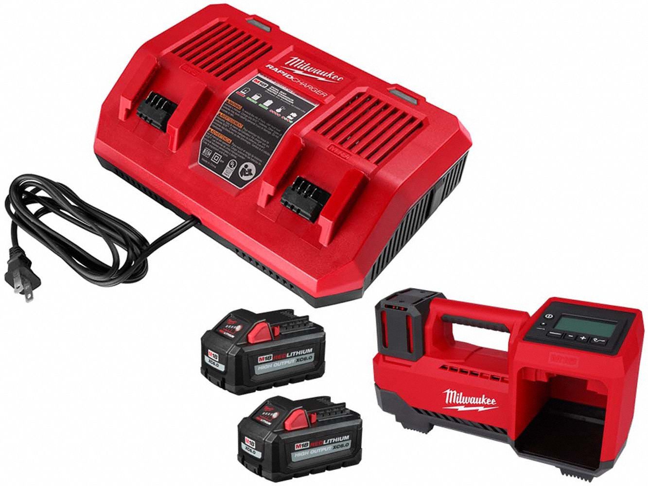 MILWAUKEE, M18™, 150 psi Max., Inflator Kit - 391AD2|48-59-1802, 48-11 ...