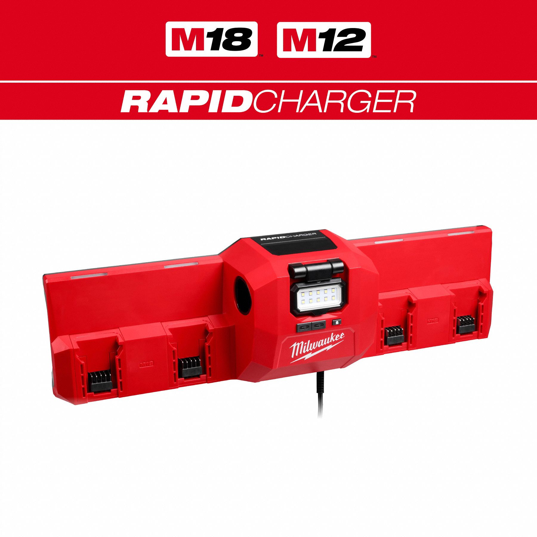 MILWAUKEE, Multi-Port Charging, For 12V DC/18V DC, Charger - 896F58|48 ...