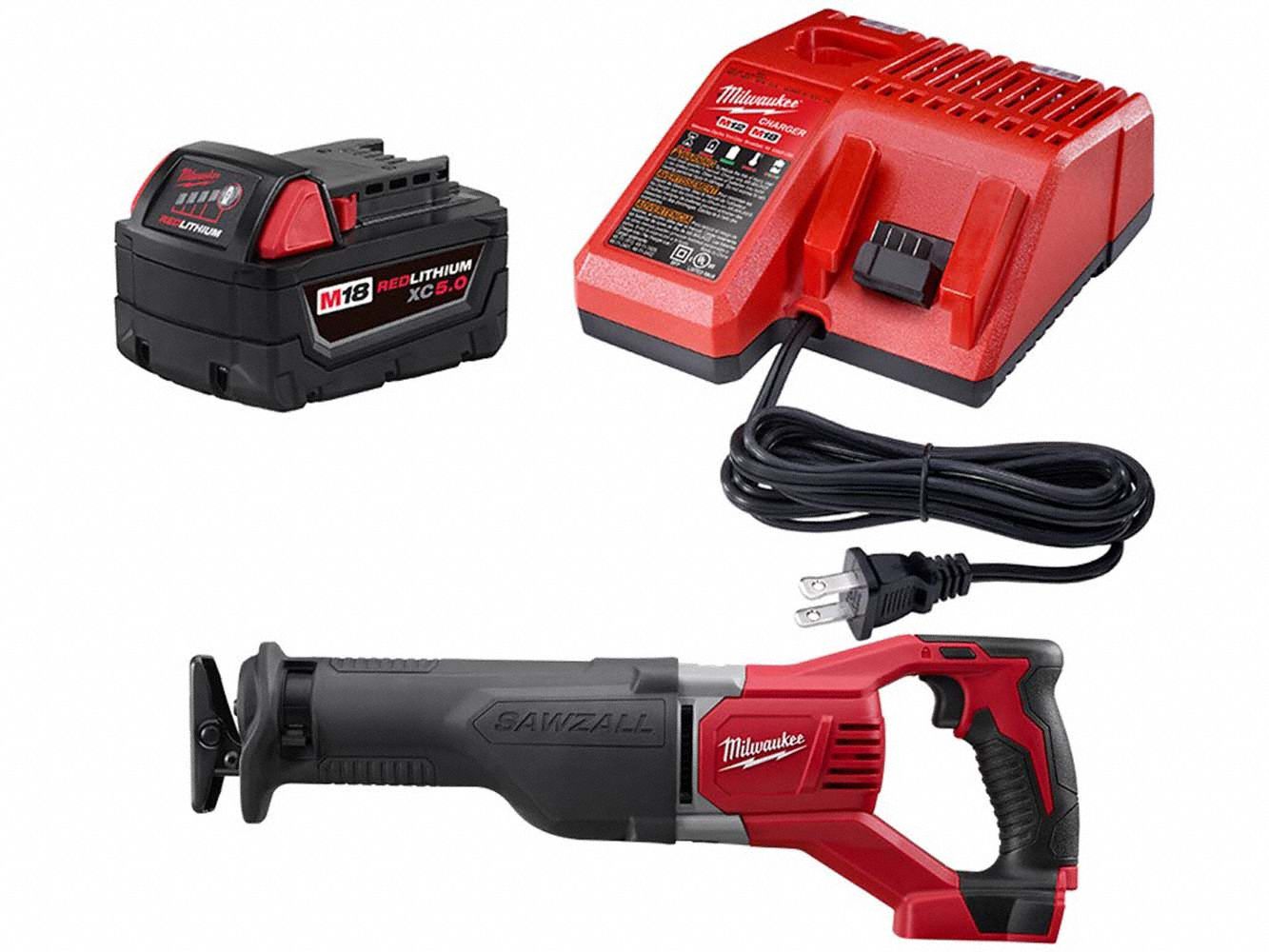 Battery Kit and Reciprocating Saw - Grainger