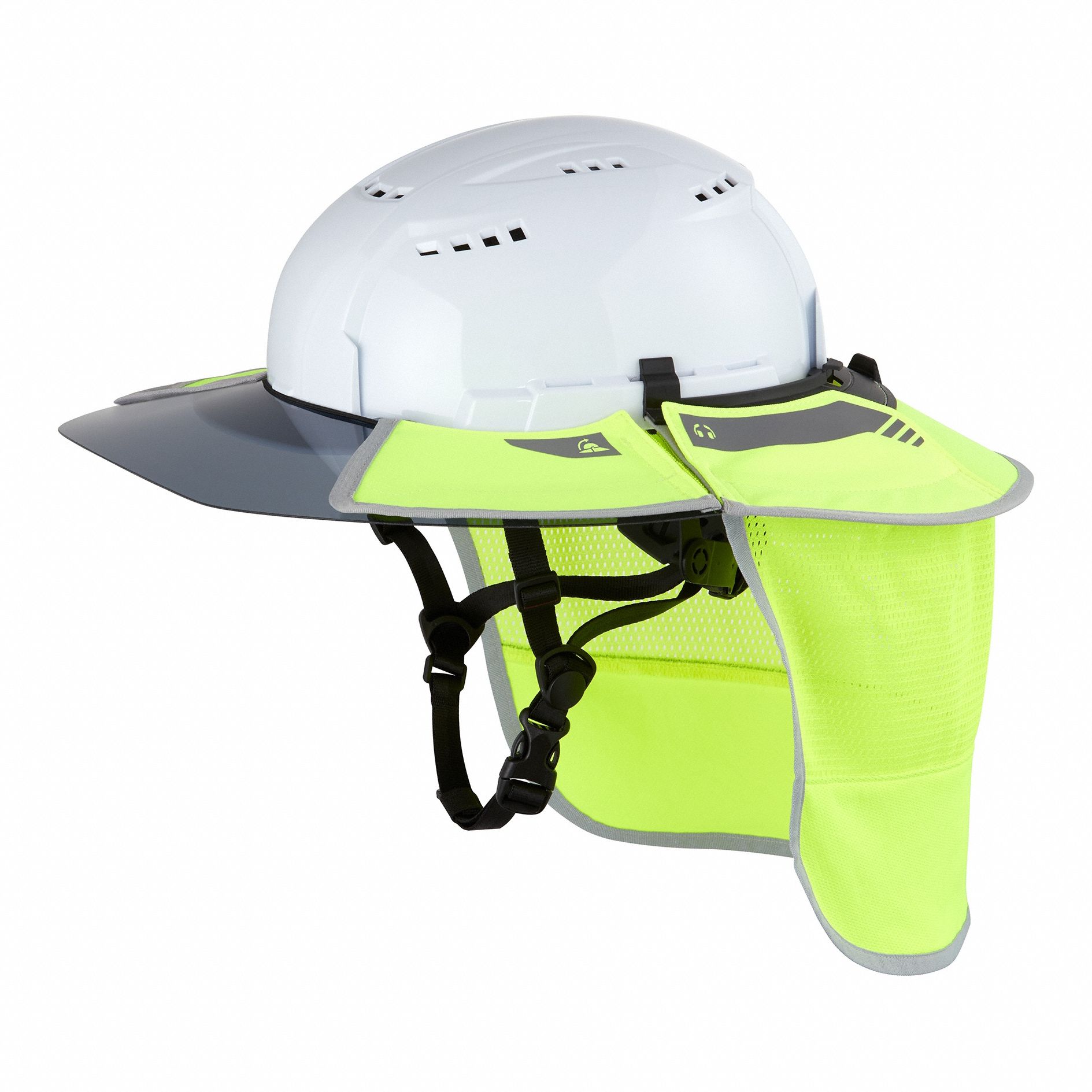 MILWAUKEE, Black/Hi-Vis Yellow, Polyester, Sun Visor/Sunshade - 804H71 ...