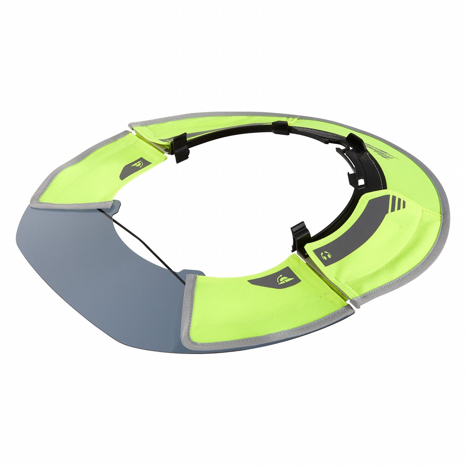 MILWAUKEE, Black/Hi-Vis Yellow, Polyester, Sun Visor - 804H72|48-73 ...