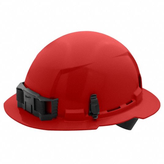 Red, Ratchet (4-Point), Hard Hat - 814JA2|48-73-1109 - Grainger