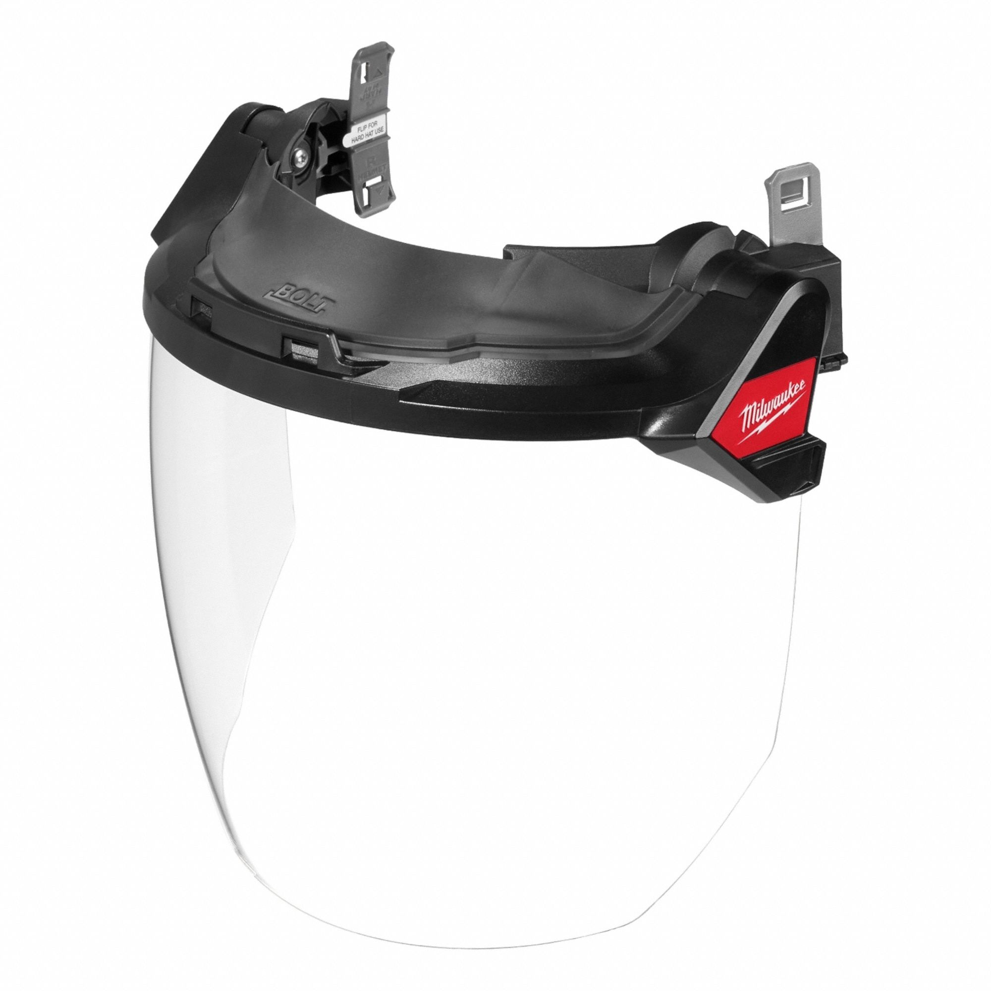 MILWAUKEE, Anti-Fog/Scratch-Resistant, Metal Detectable/Reusable, Face Shield - 832ZM2|48-73 ...