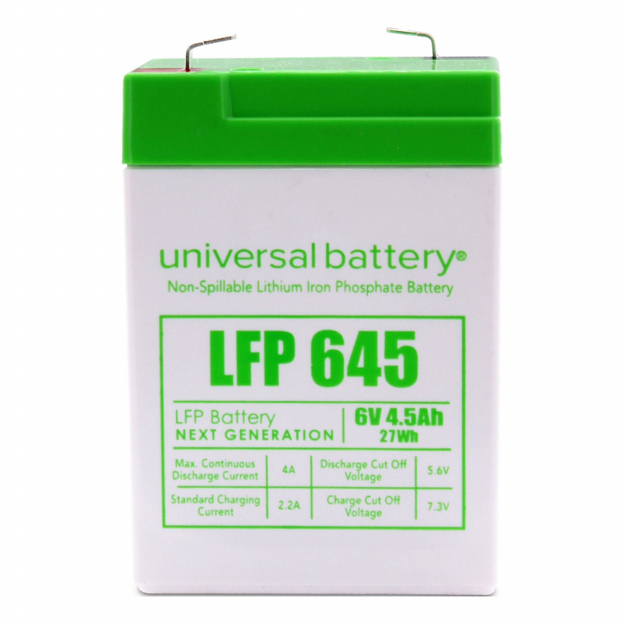 UPG, 6.4V DC, 4.5 Ah Capacity, Sealed Lead Acid Batteries - 830DT4 ...