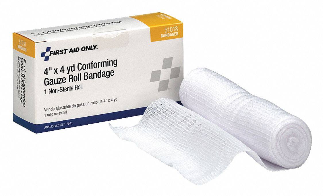 4 yd Dressing Lg, 4 in Dressing Wd, Gauze Wrap - 480G02|51018 - Grainger 4 yd Dressing Lg, 4 in Dressing Wd, Gauze Wrap - 480G02|51018 - Grainger