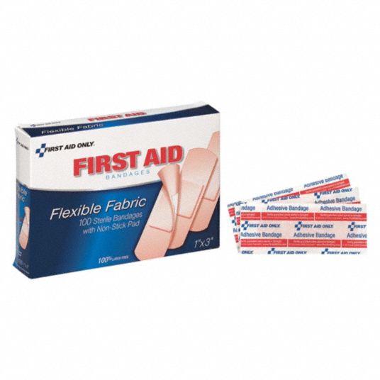 Strip Bandages, 1 in Wd, Adhesive Bandage - 480G30|90098 - Grainger