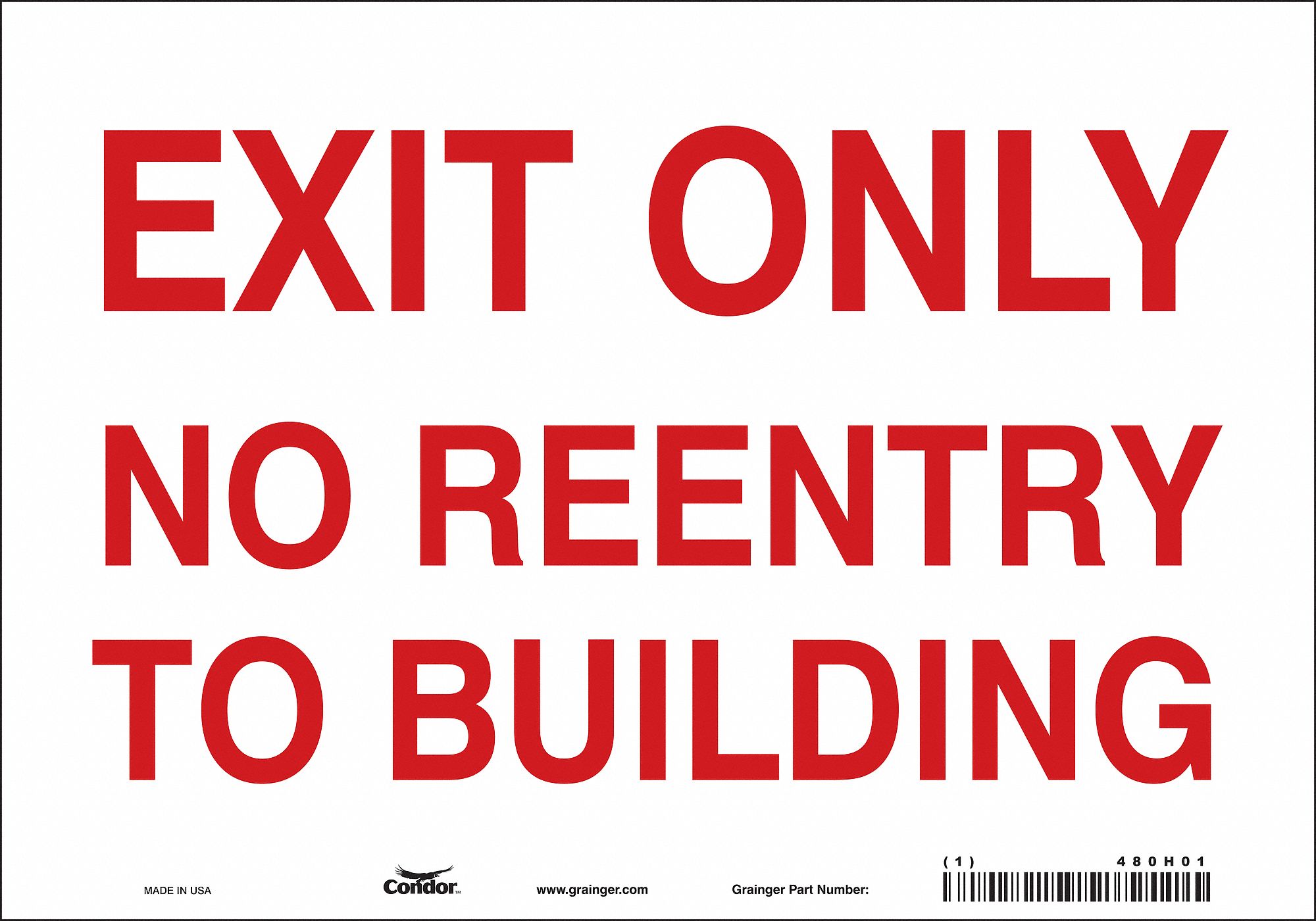 Vinyl, Adhesive Sign Mounting, Safety Sign - 480H01|480H01 - Grainger