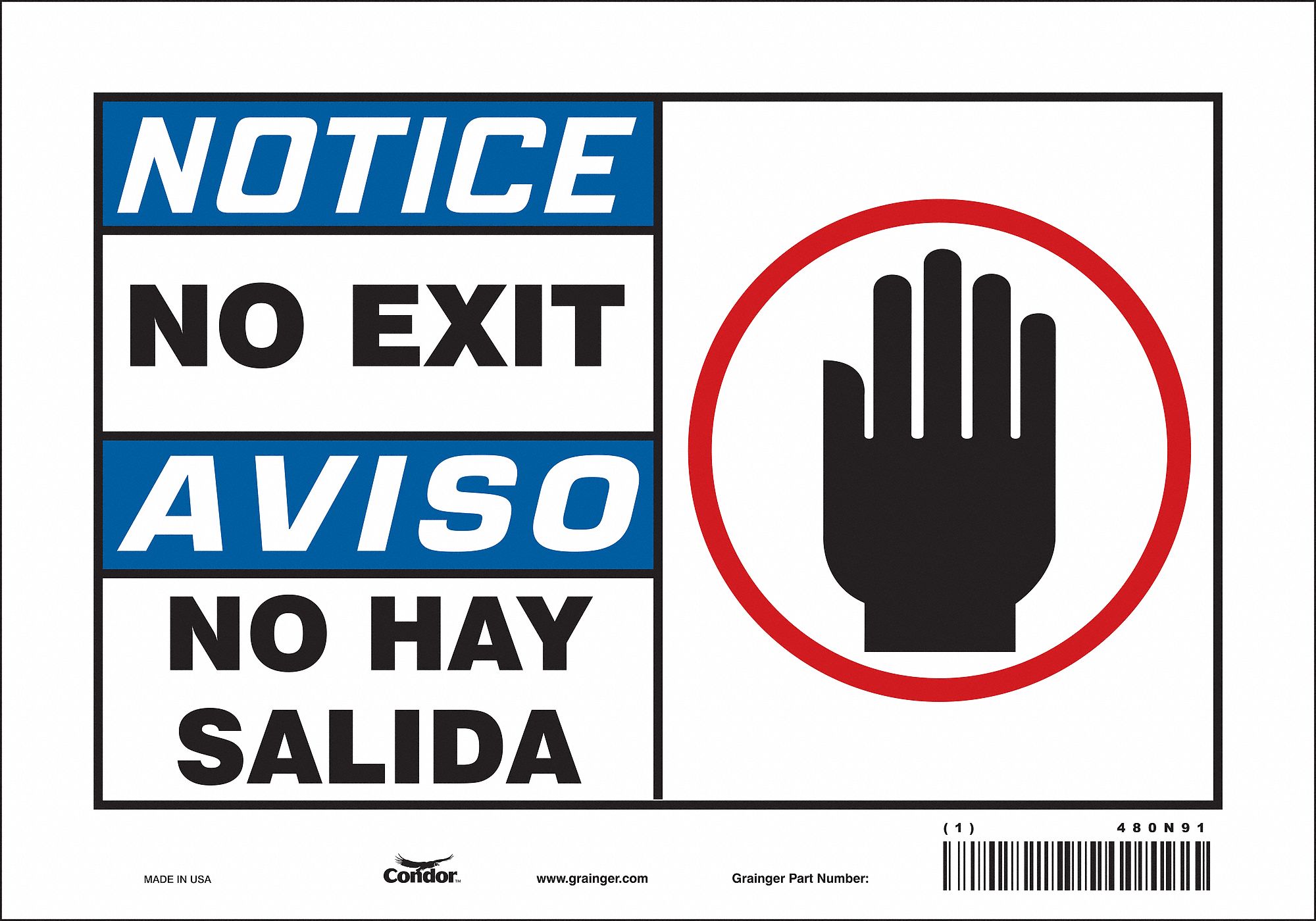 Vinyl, Adhesive Sign Mounting, Safety Sign - 480N91|480N91 - Grainger