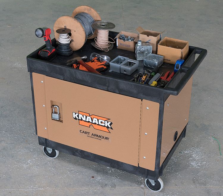 KNAACK Utility Cart: For 17 3/8 in Cart Wd, Tan, 3 1/2 in Overall Ht ...
