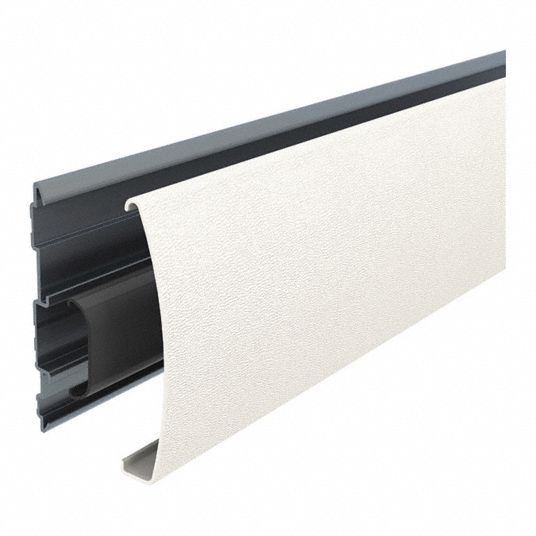 IPC Wall Protection Guard, Feather, Plastic/Aluminum, 144 in Length, 5 ...