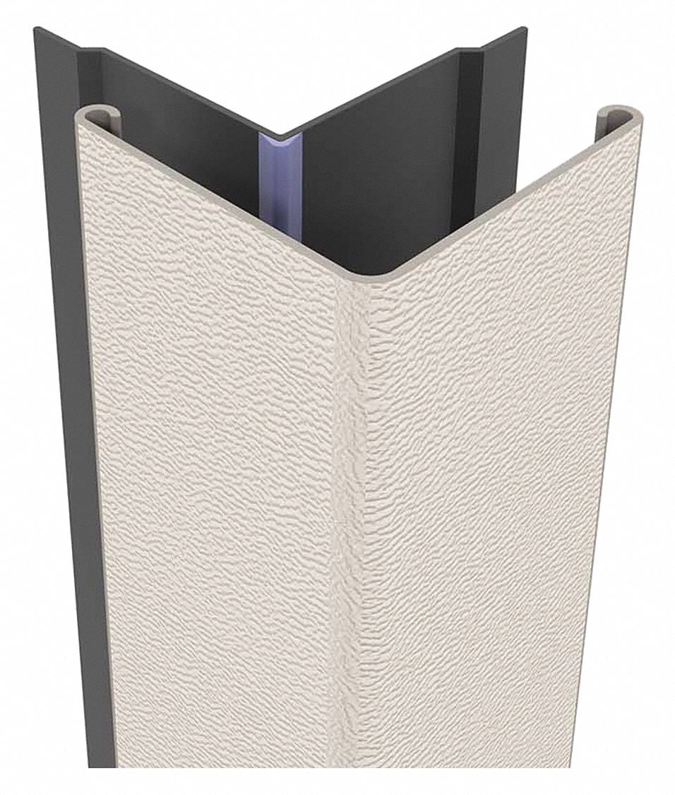 Corner Guard, Plastic, 144 in Height, 3 in Width, 0.080 in Thickness ...