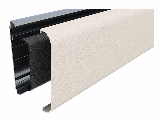 Wall Protection Guard, Clam Shell, Plastic/Aluminum, 144 in Length, 6 ...