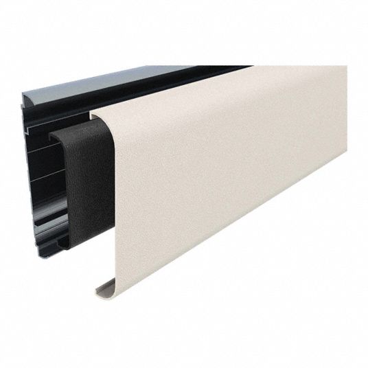 Wall Protection Guard, Clam Shell, Plastic/Aluminum, 144 in Length, 6 ...