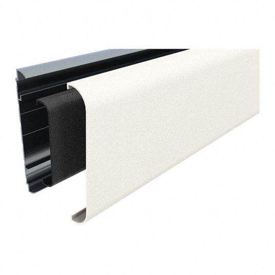 IPC Wall Protection Guard, Feather, Plastic/Aluminum, 144 in Length, 6 ...