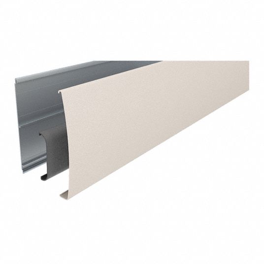 IPC Wall Protection Guard, Antique White, Plastic/Aluminum, 144 in ...