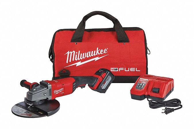 7 in_9 in Wheel Dia, Trigger, with Lock-On, Angle Grinder Kit - 481Z38 ...