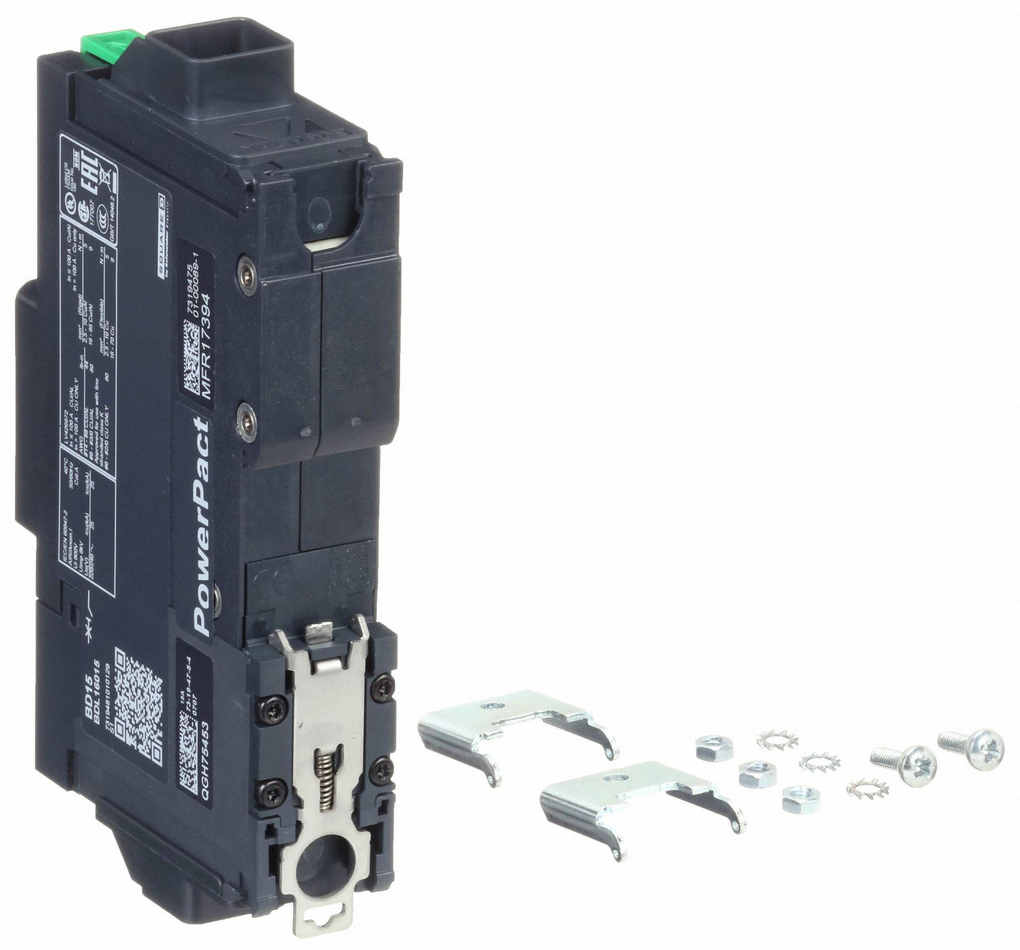 SQUARE D Molded Case Circuit Breaker, 15 A Amps, Number of Poles 1, Series BDL - 482C84|BDL16015 ...
