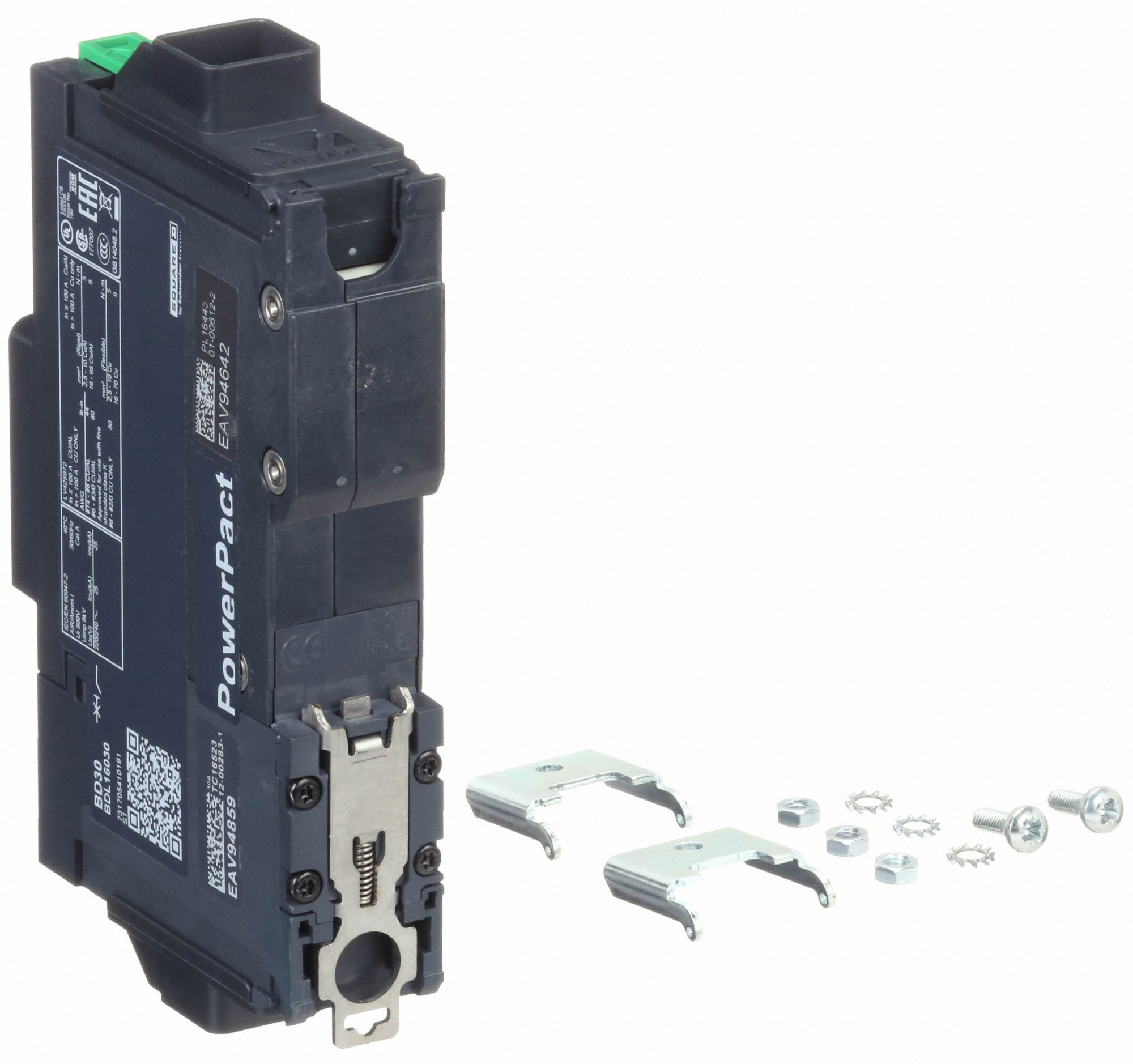 SQUARE D Molded Case Circuit Breaker: 30 A Amps, 25kA at 277/408V AC, Fixed, Everlink Lug Both ...