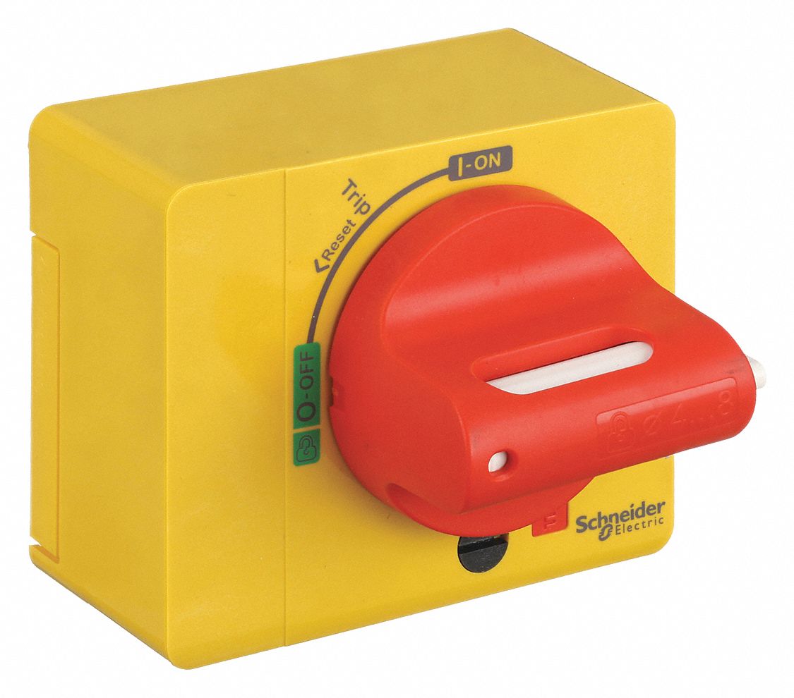 SQUARE D, Direct Mounted Red Rotary Handle, Direct Mounted Red Rotary ...