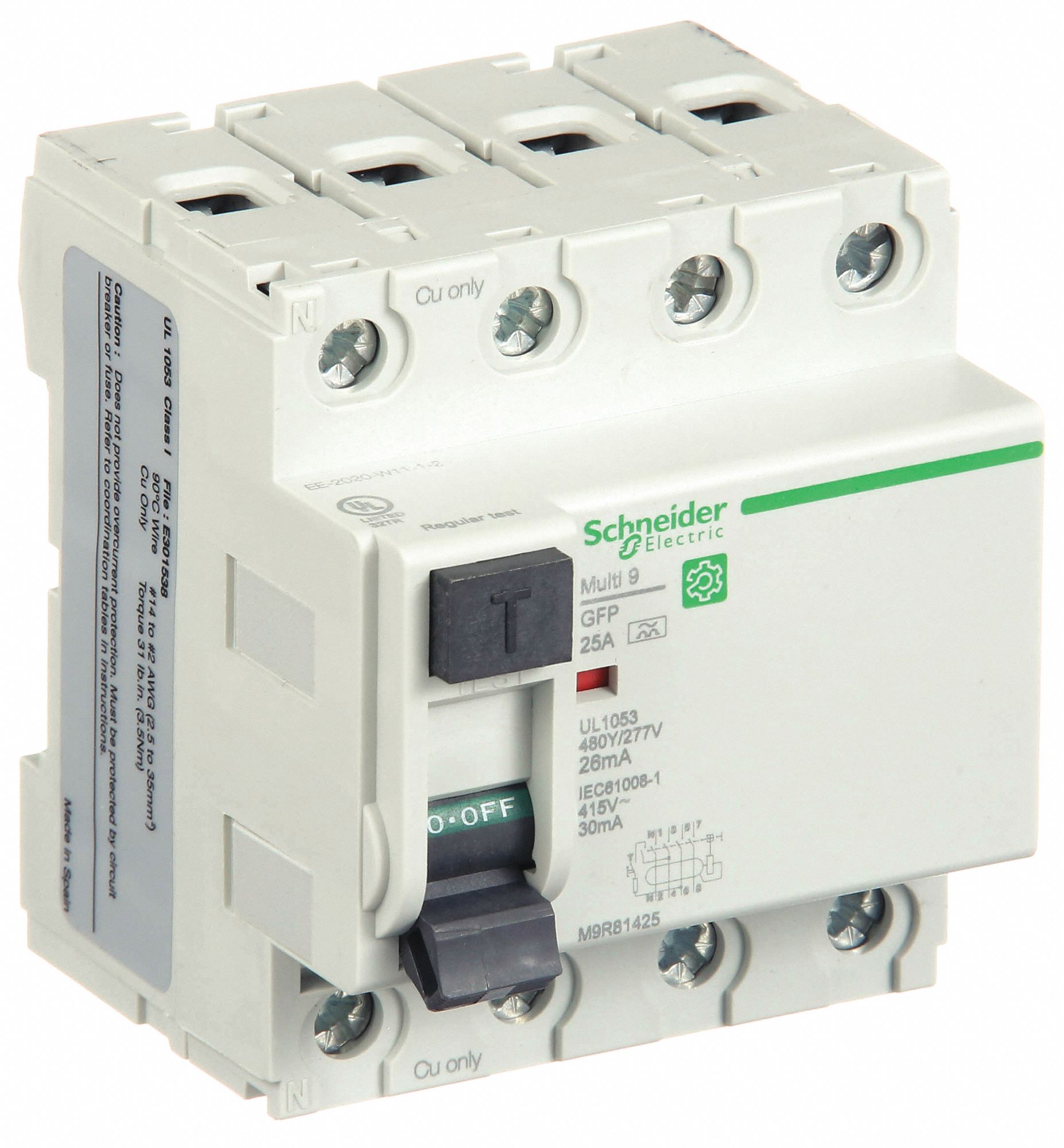 SCHNEIDER ELECTRIC, 25 A Amps, 240V AC, IEC Supplementary Protector ...
