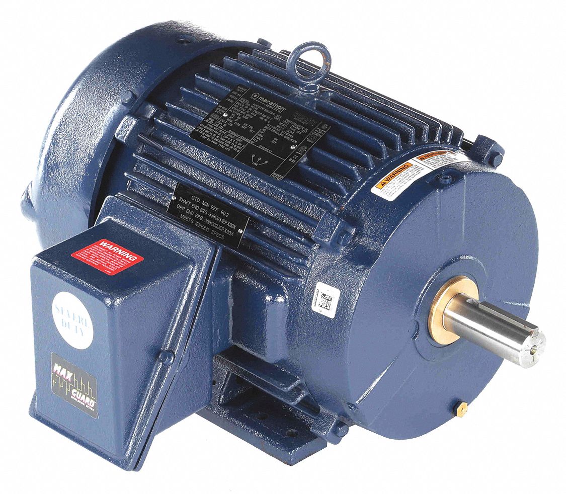 IEEE 841 Motor, 5 HP, 3-Phase, Nameplate RPM 1170, Voltage 460, 215T ...
