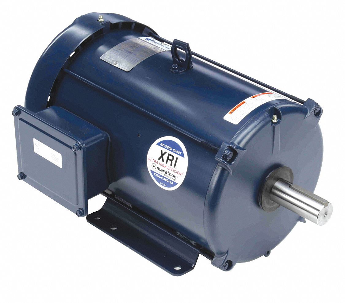 MARATHON MOTORS, Totally Enclosed Fan Cooled, Rigid Base Mount, General ...