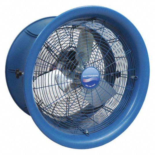 PATTERSON, 14 in Blade Dia, 1 Speeds, High-Velocity Industrial Fan ...