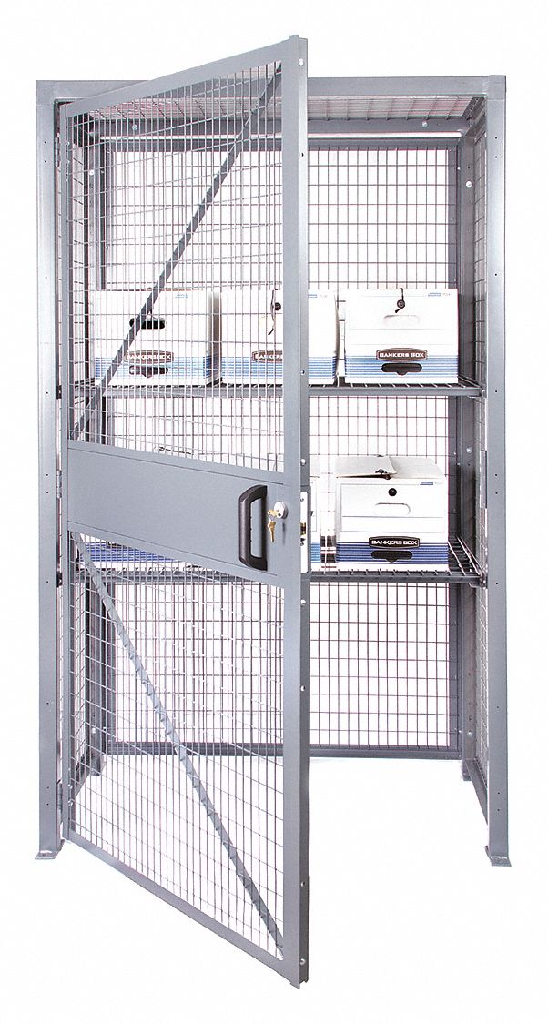 FOLDING GUARD, 48 in x 30 in x 84 in, 2 Tiers, Bulk Storage Locker ...