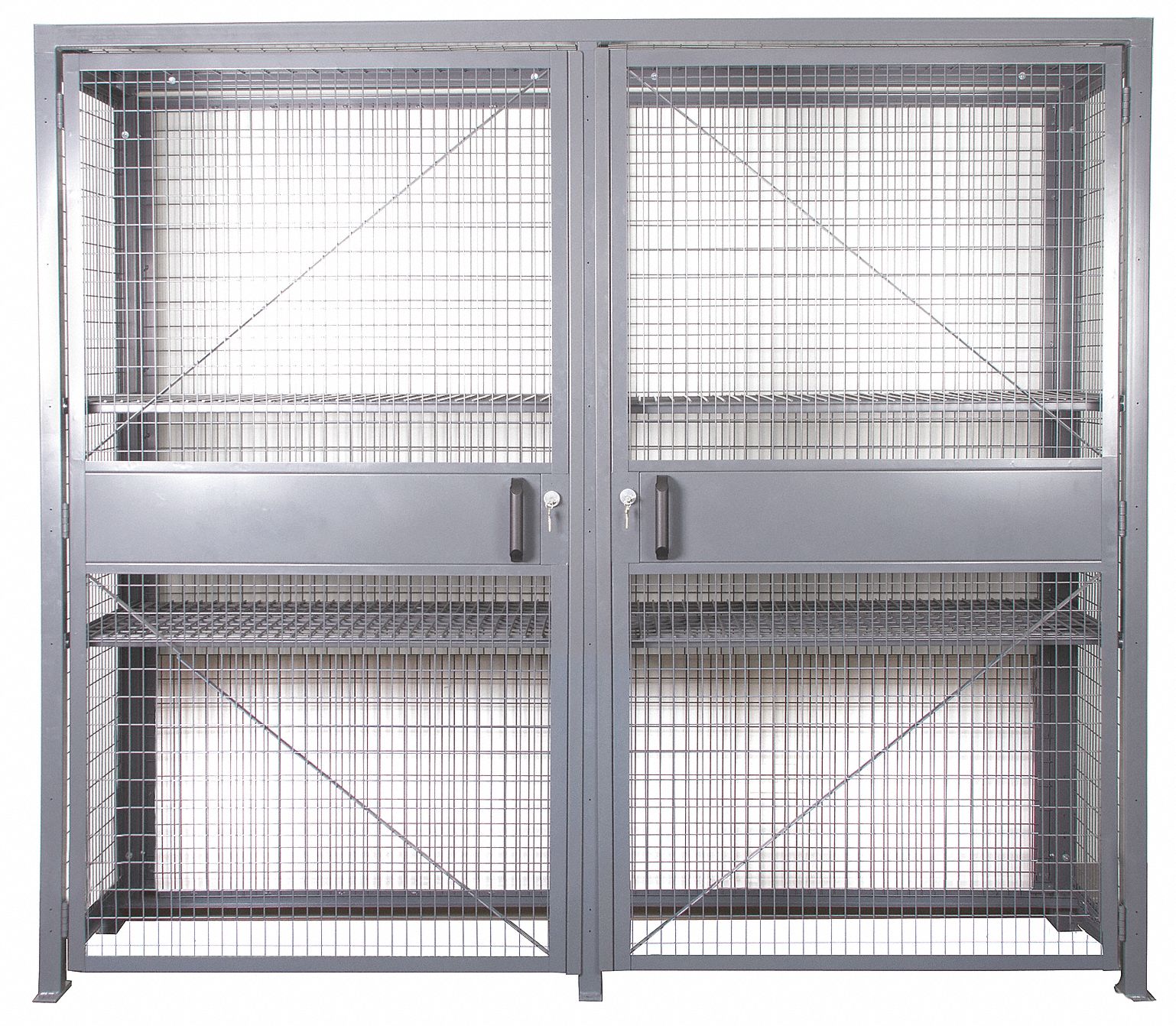 FOLDING GUARD, 96 in x 30 in x 84 in, 2 Tiers, Bulk Storage Locker ...