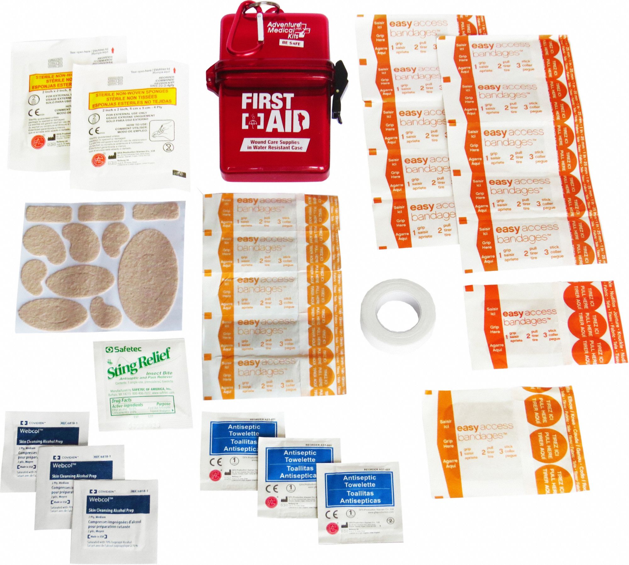 28 Components, Plastic, First Aid Kit - 482W39|0120-0200 - Grainger