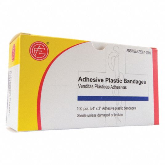Strip Bandages, 3/4 in Wd, Adhesive Bandage - 482W47|9999-0106 - Grainger
