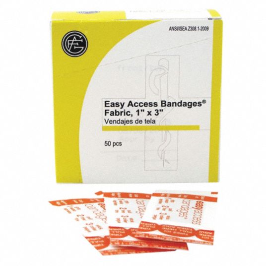 Strip Bandages, 1 in Wd, Adhesive Bandage - 482W56|9999-0115 - Grainger