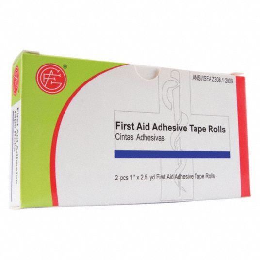 White, 2 1/2 yd Roll Lg, First Aid Tape - 482W60|9999-0202 - Grainger