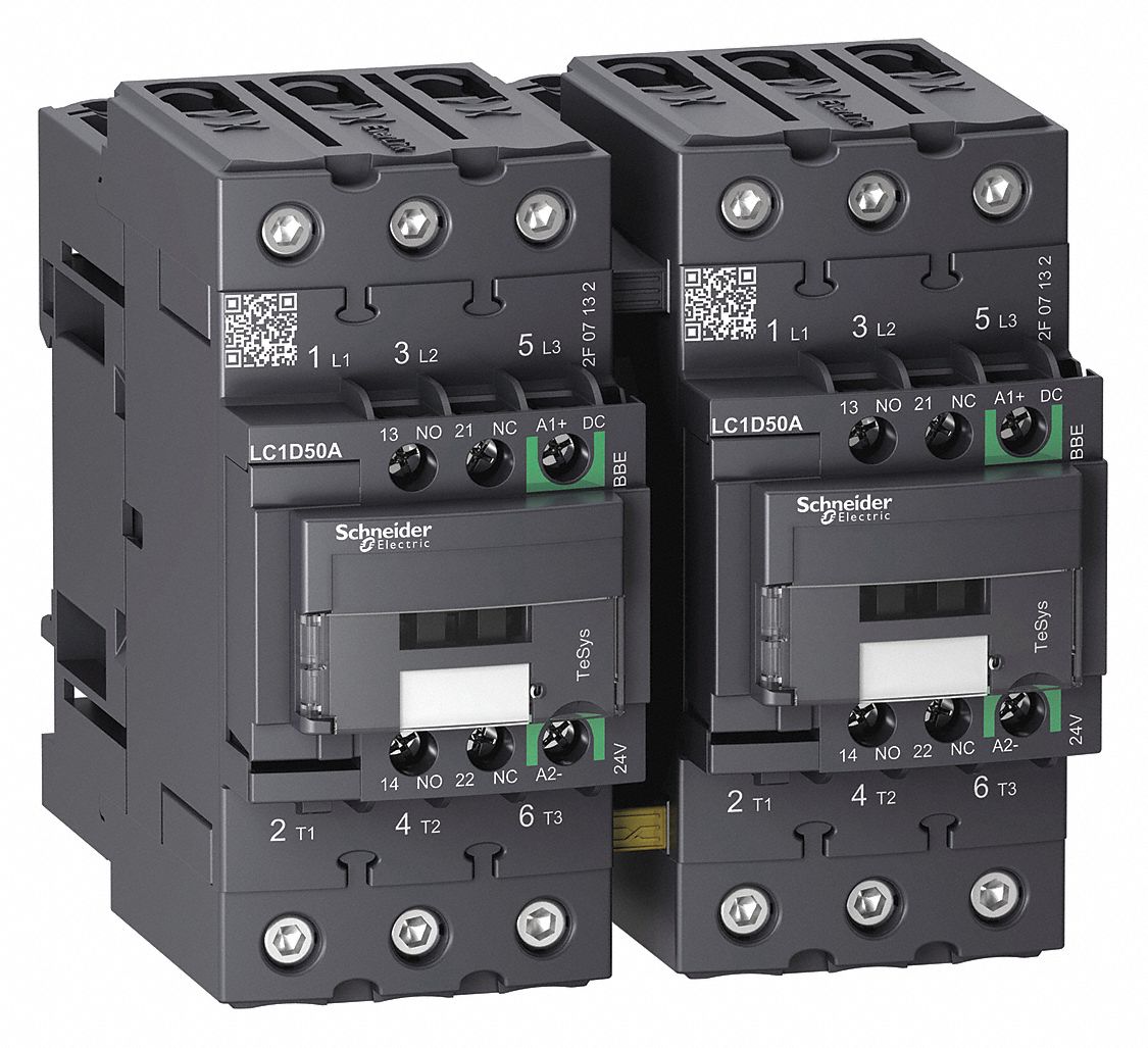 SCHNEIDER, Reversing, 3 Poles, IEC Magnetic Contactor - 482Z72 ...