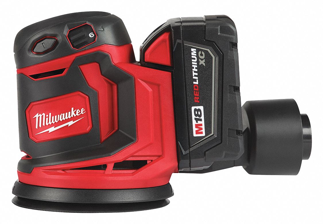 MILWAUKEE, 5 in Dia, 3/32 in Orbit, Cordless Sander - 483F36|2648-21 ...