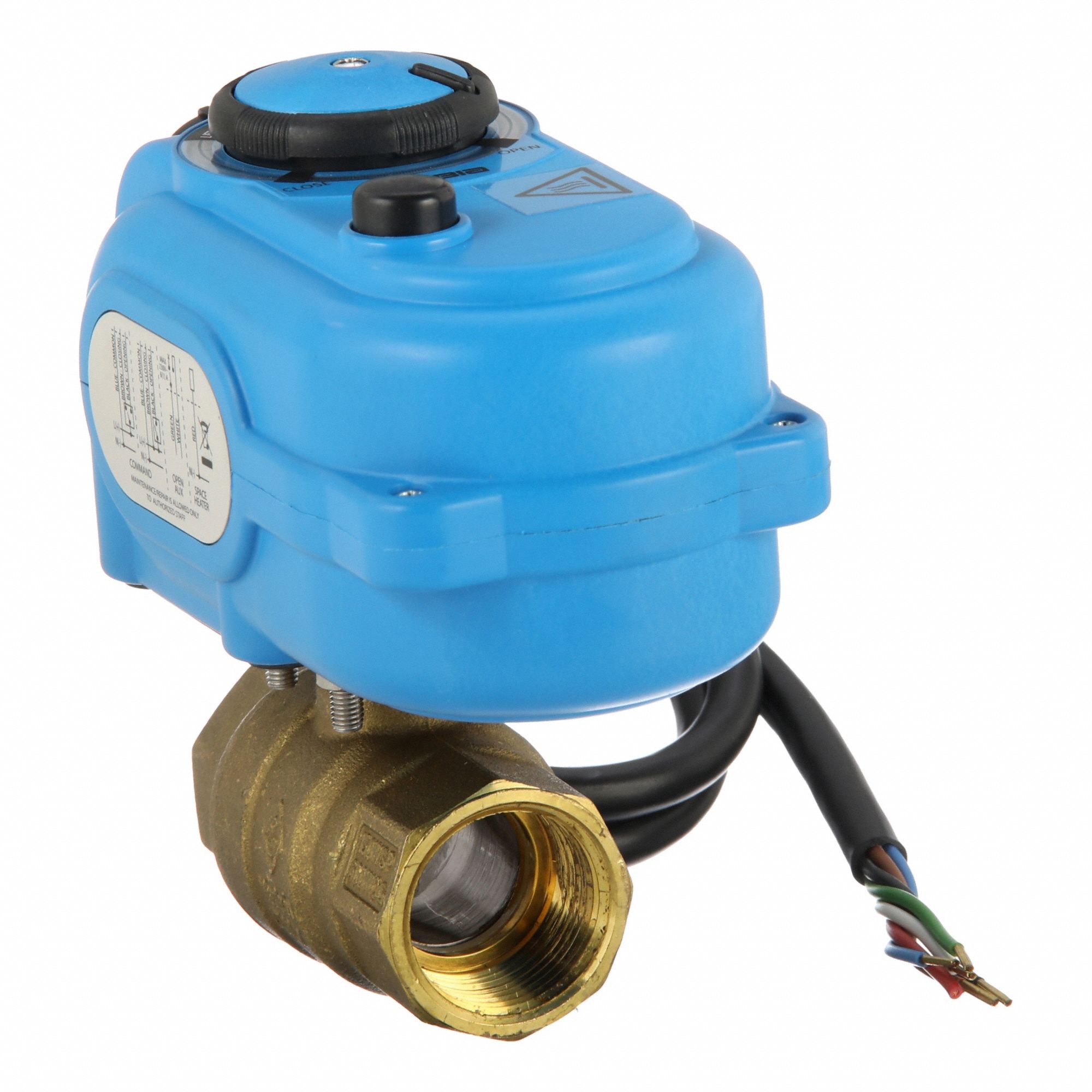 BONOMI, 1 in, Brass, Electrically Actuated Two-Way Ball Valve - 483M42|8E864LF-003-1" - Grainger