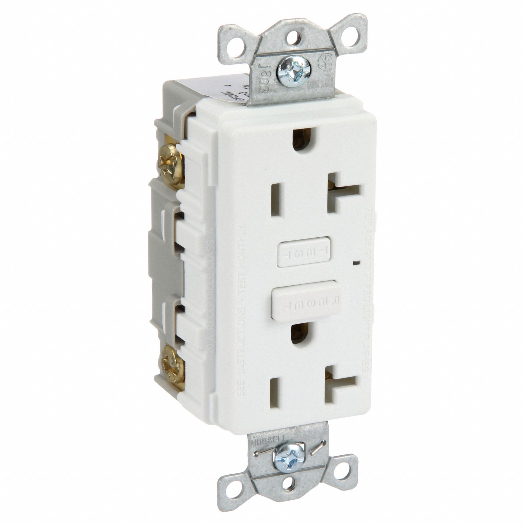 BRYANT, Duplex, White, GFCI Receptacle - 483P66|GF20W - Grainger