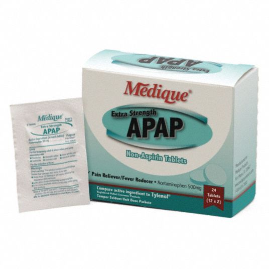 Acetaminophen, 500 mg, Pain Relief - 483T70|17564 - Grainger